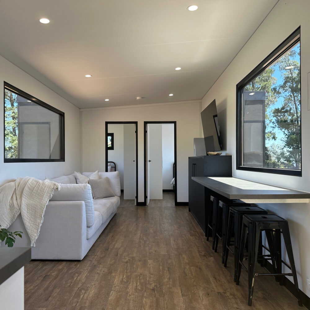 The purpose designed drawbar is fully removable - MicroHomes Group